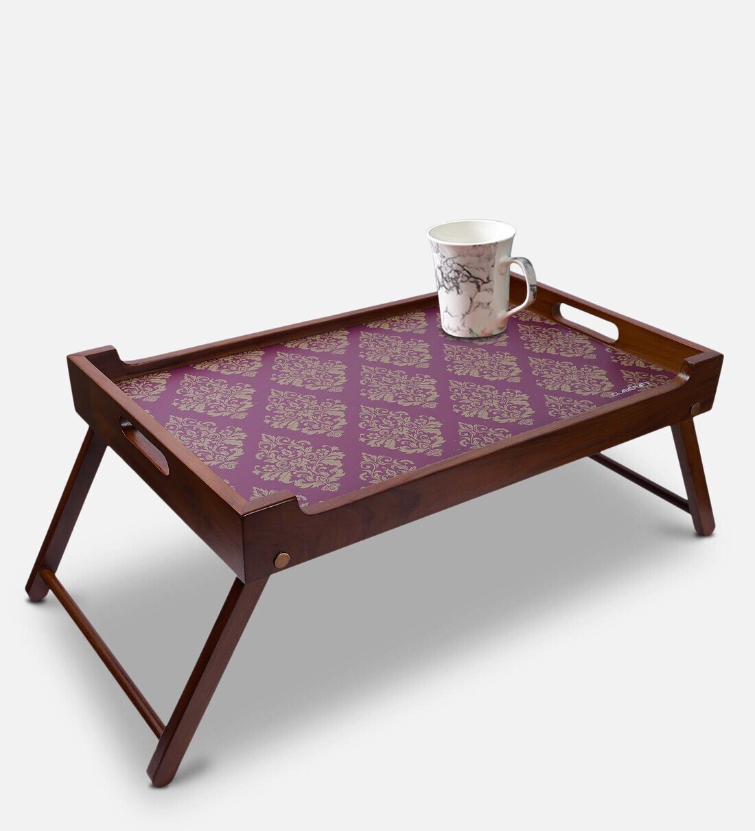 Buy Megan Portable Table with Gold Leaf Print at 48% OFF by ClasiCraft ...