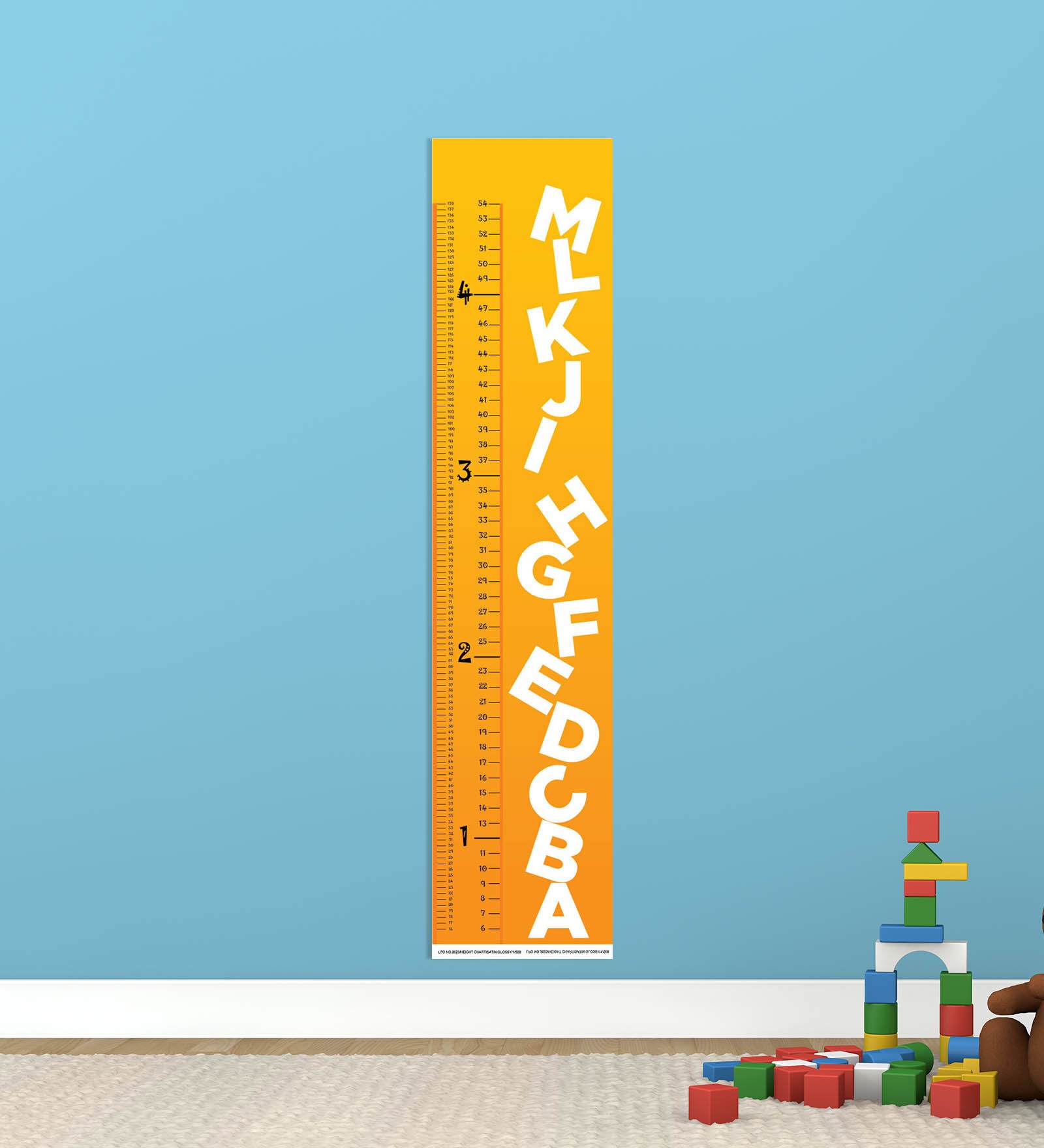 Buy Textured Height Chart in Yellow by Right at 63% OFF by Right ...