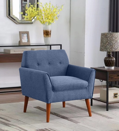 Buy Thomas Fabric Arm Chair in Grey Colour at 56% OFF by Timberly ...