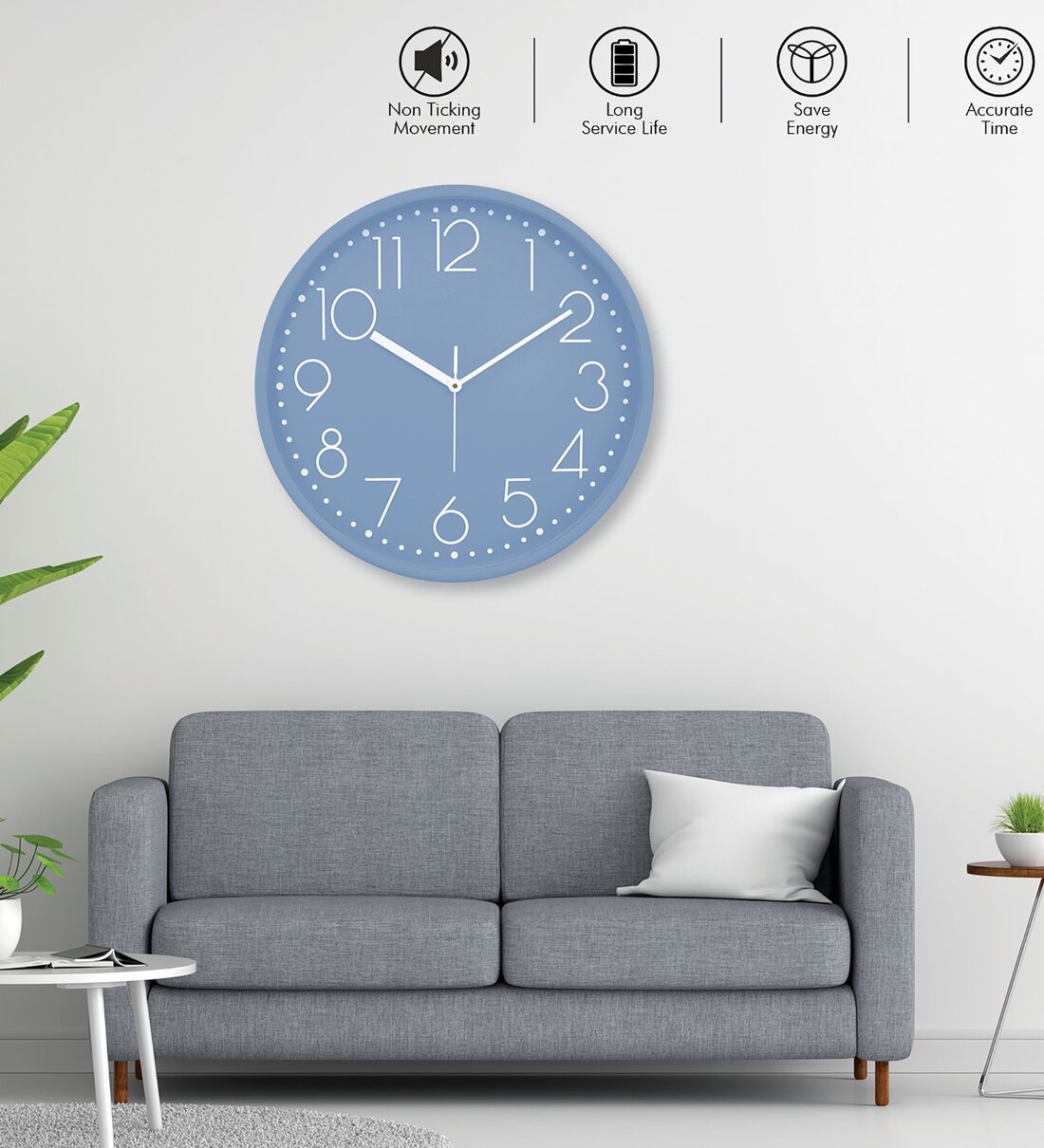 Buy Tic Toc Blue Plastic Mordern Wall Clock at 53% OFF by Random | Pepperfry
