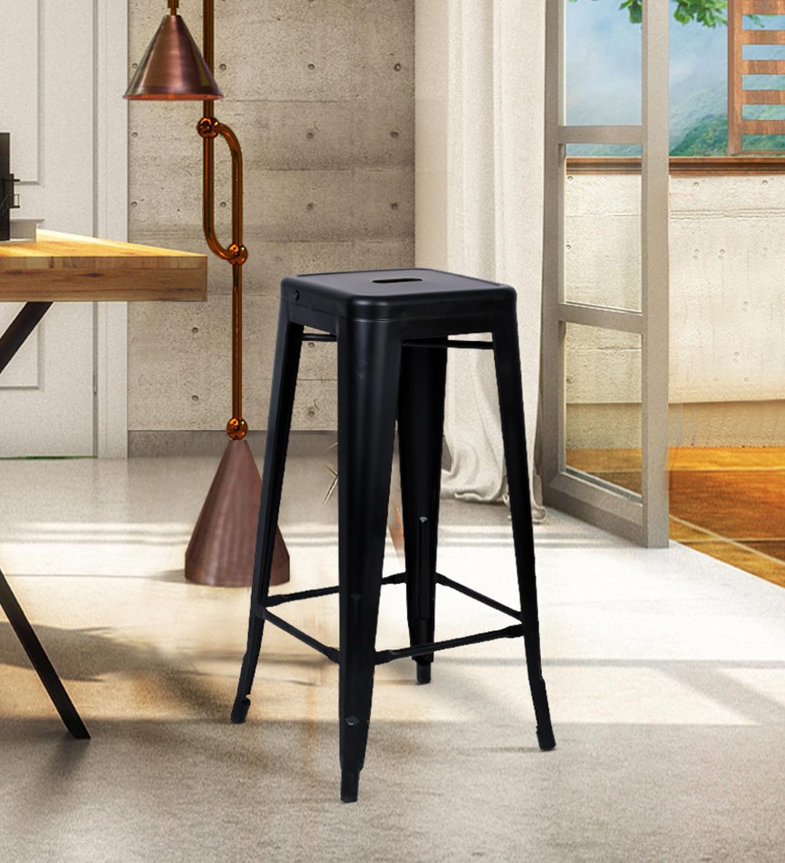 Buy Toto Bar Chair in Black Colour by SGS Industries Online ...