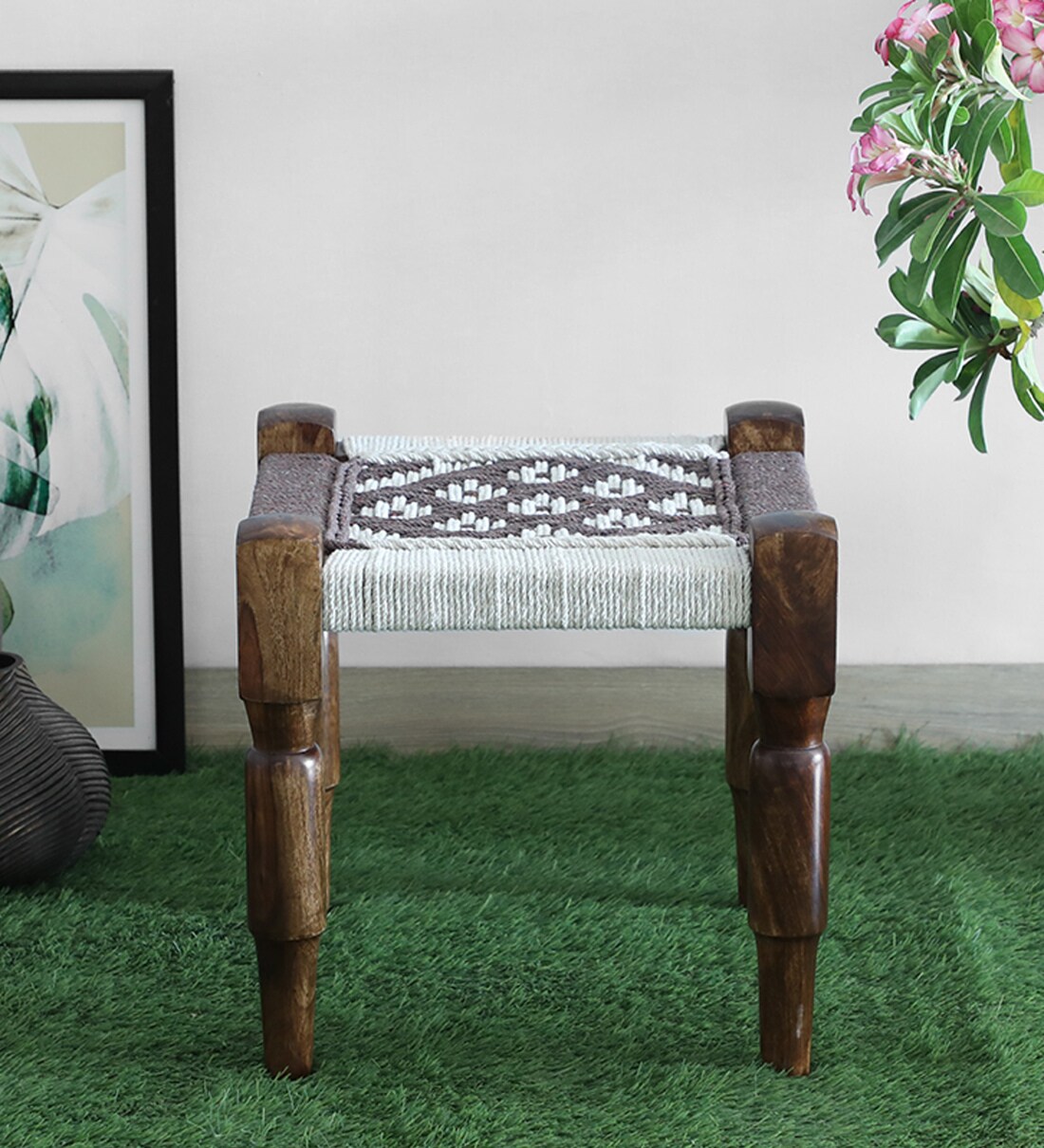 Buy Asahka Seating Stool In Provincial Teak Finish at 6% OFF by ...