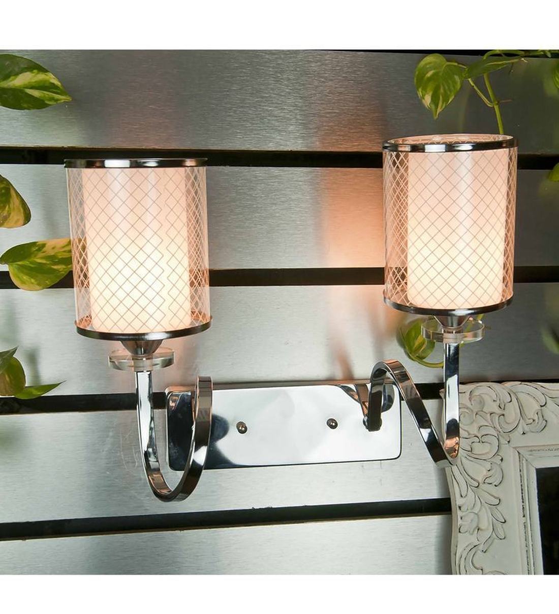 Buy Transparent Metal & Glass Wall Light by Kapoor LampShades at 69% ...