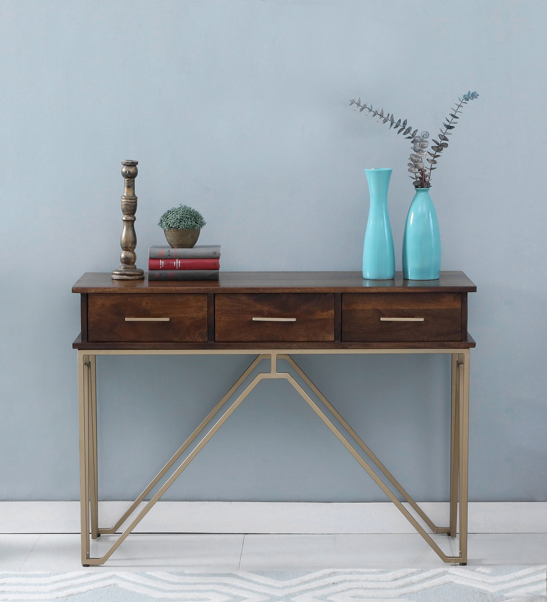 Buy Tristan Solid Wood Console Table In Provincial Teak Online ...