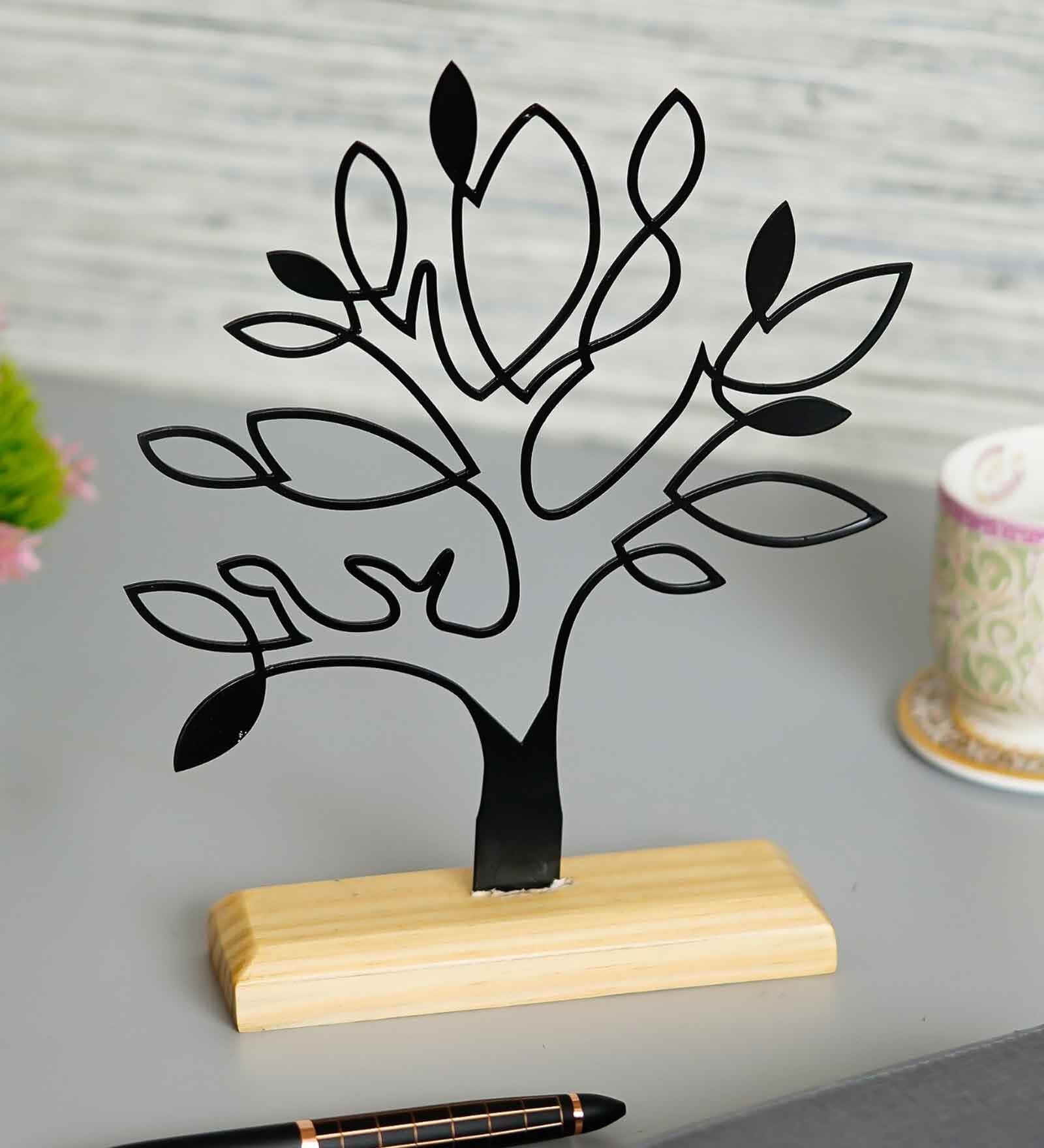 Buy Tree Of Life Iron & Wood Showpiece Online - Showpieces - Showpieces ...