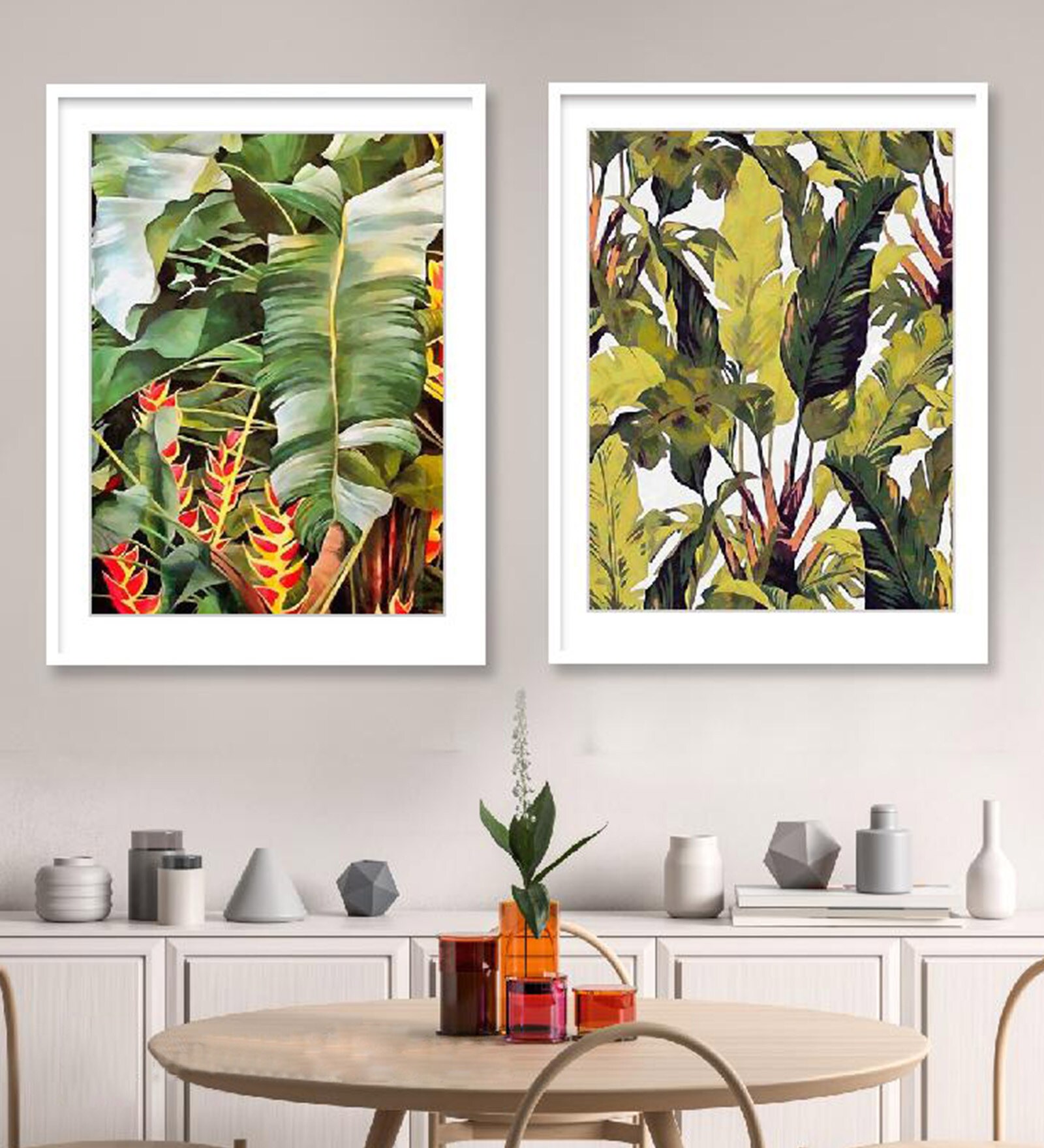 Buy Tropical Green Paper Framed Floral Art Print Set of 2 at 13% OFF by ...