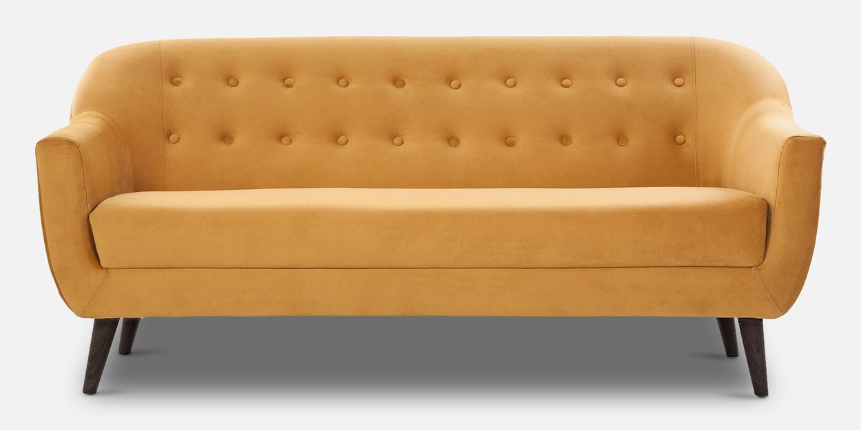 Buy Tuft 3 Seater Sofa in Mustard Colour at 74% OFF by HomeTown | Pepperfry