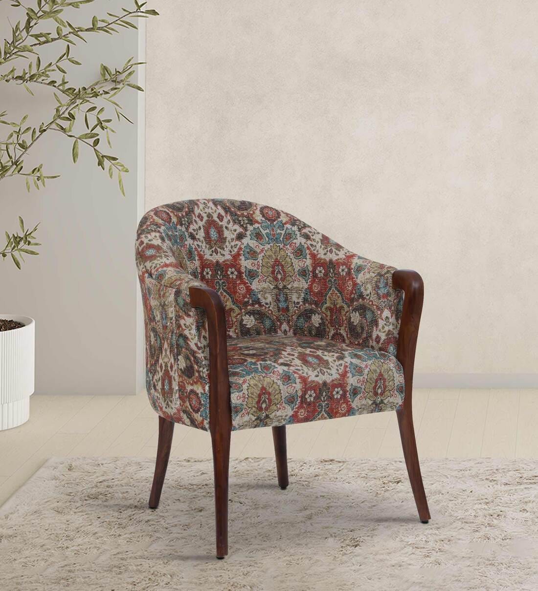 Buy Tyne Scratch Resistant Teak Wood Arm Chair In Multicolour at 1% OFF ...