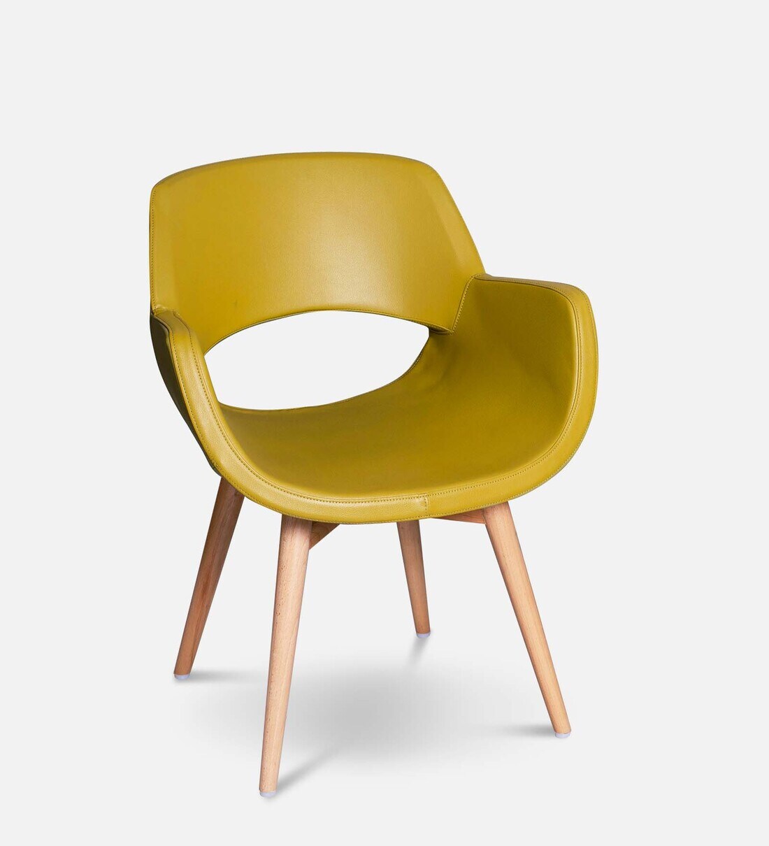 Buy Uni Contemporary Curved Lounge Chair In Yellow Colour at 100% OFF ...