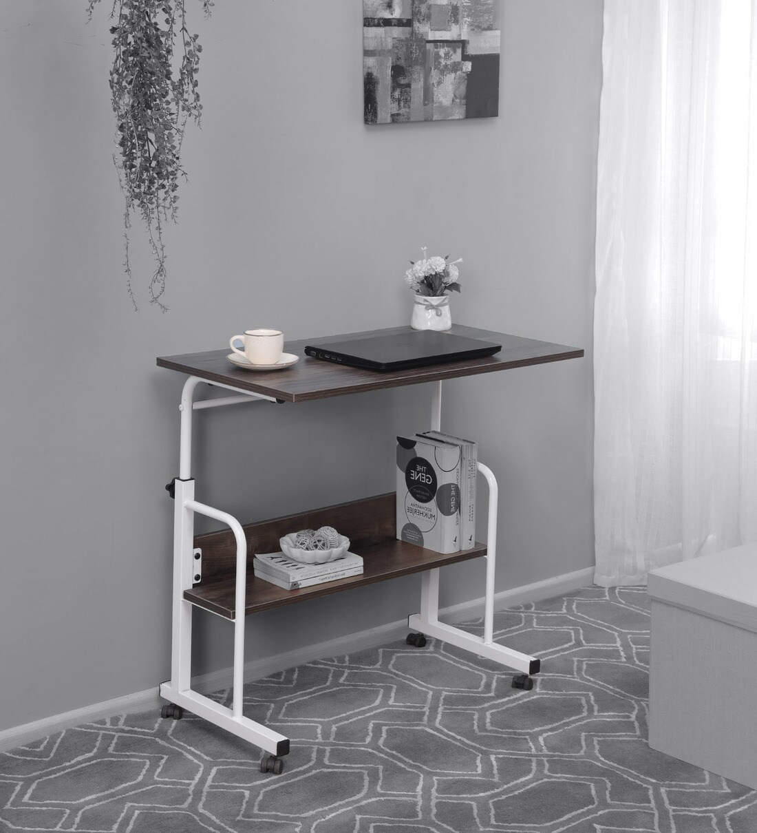 Buy Verto Large Height Adjustable Study Table in Asian Dark Finish ...