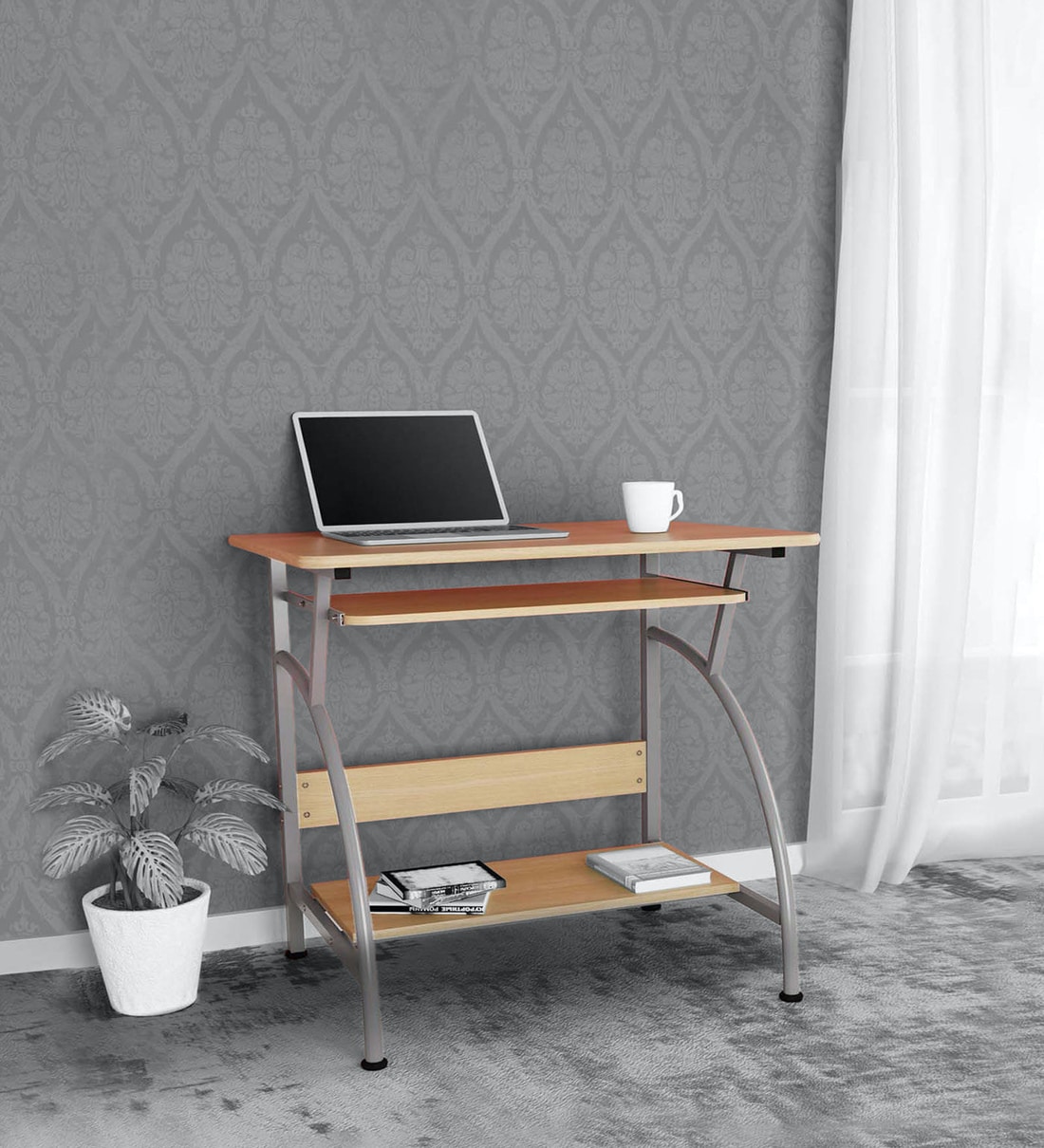 Buy Vibe Computer Table in Beech Colour at 37% OFF by Nilkamal | Pepperfry