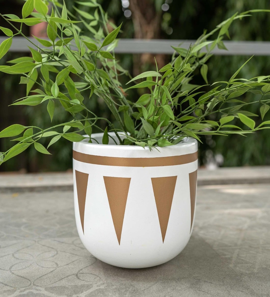 Buy White Concrete Planter by Curiocasa at 100% OFF by Curiocasa ...