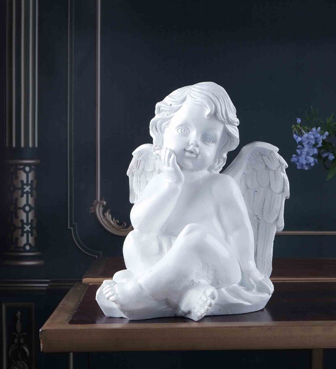 Buy White Polyresin Premium Cupid Figurine Online - Human Figurines ...