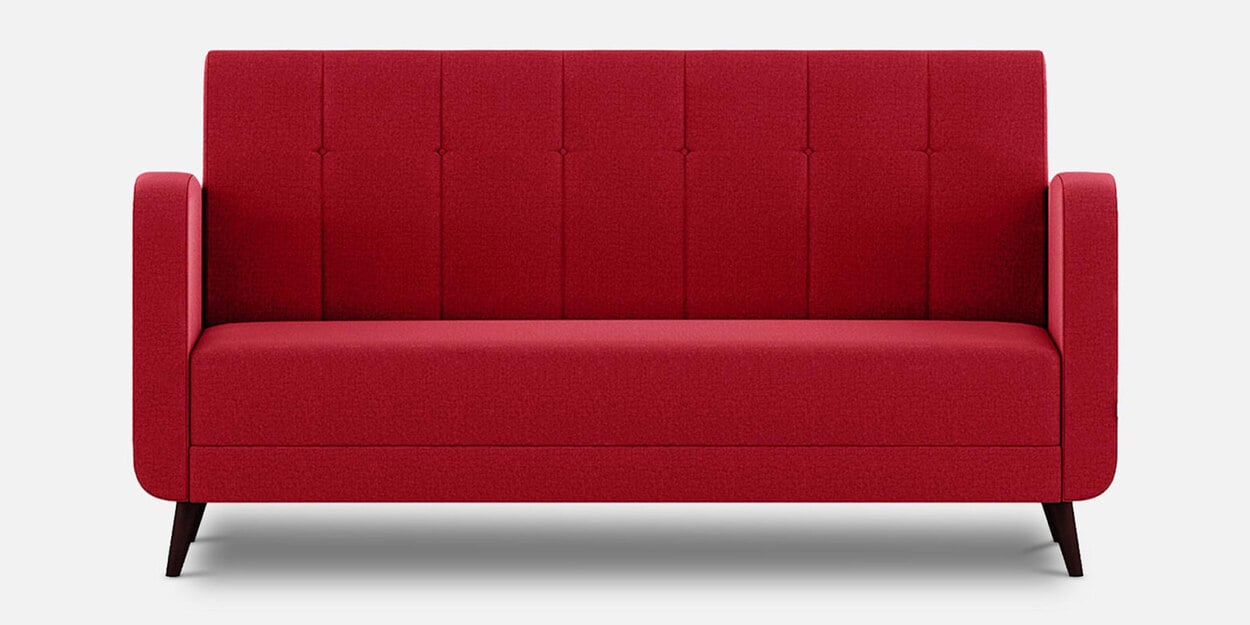 Buy Wiki Velvet 3 Seater Sofa In Maroon Colour at 47% OFF by Febonic ...