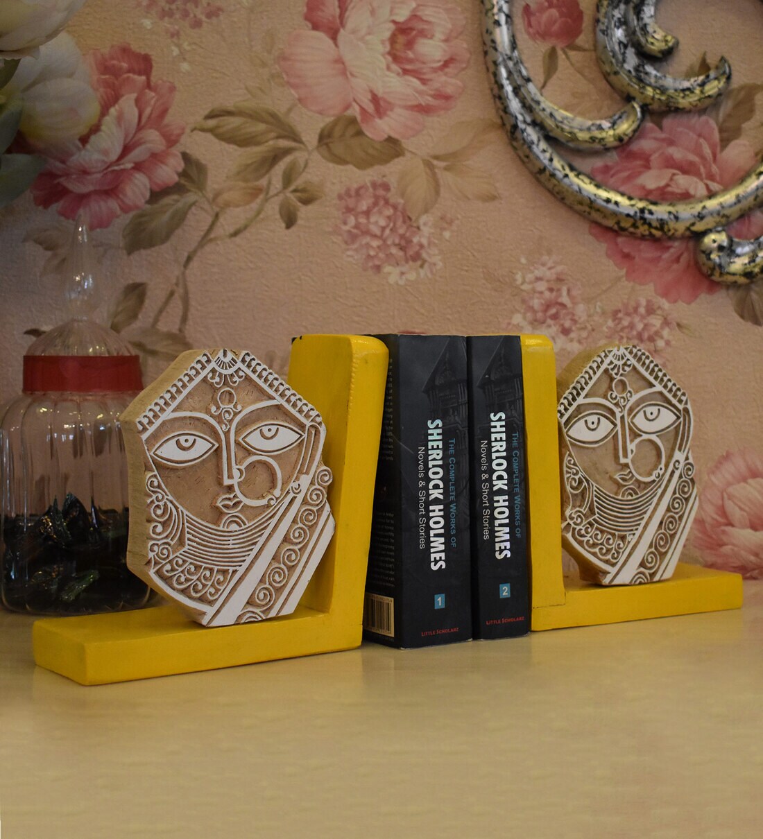 Buy Yellow Mdf Lady Faced Bookend at 26% OFF by Rhapsodically Made ...