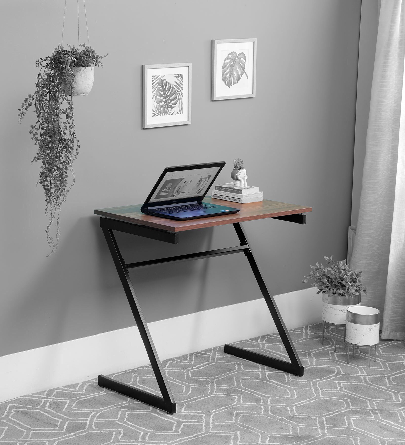 Buy Zed Study Table in Black & Dark Brown Finish at 51% OFF by VOF ...