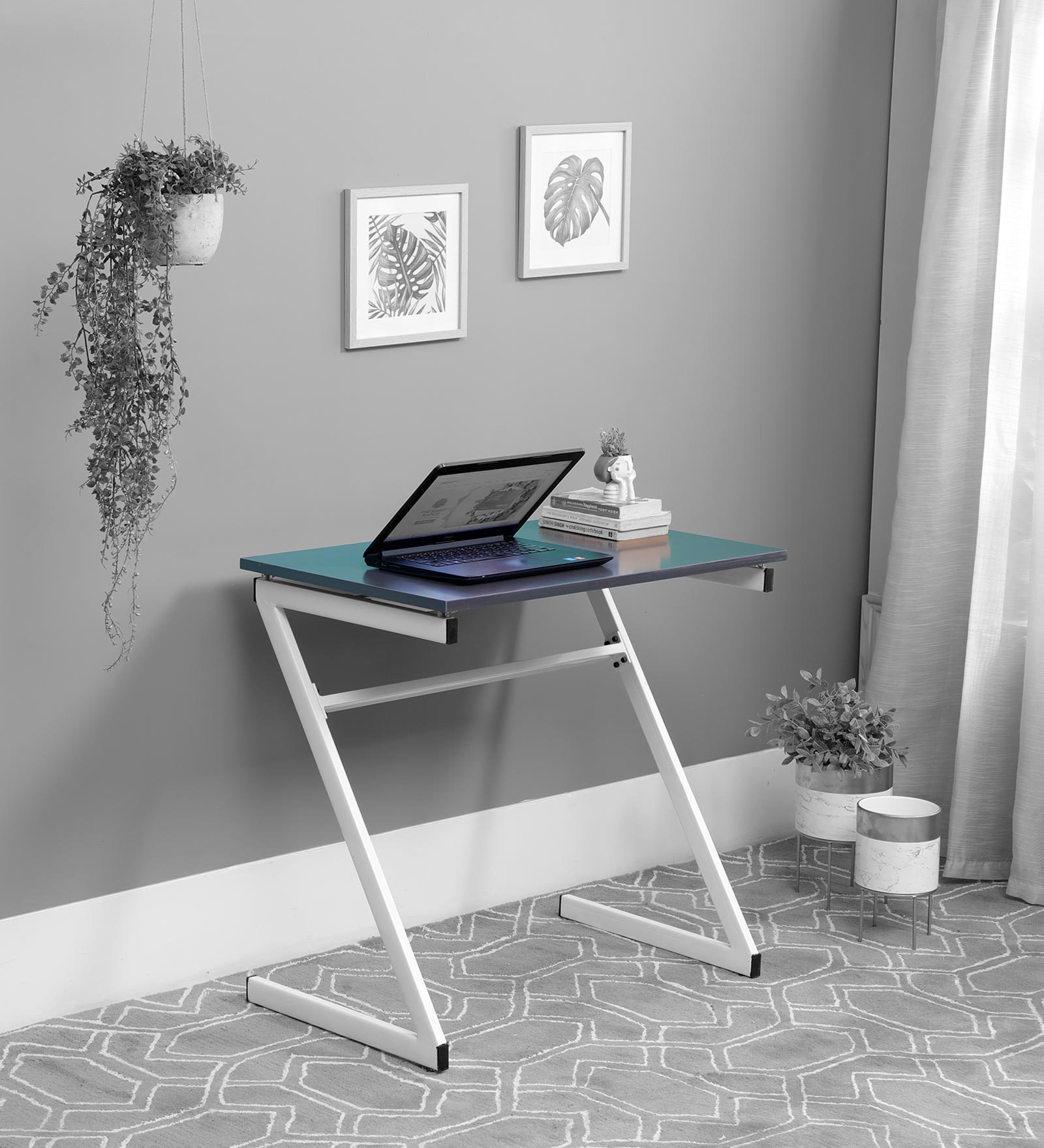 Buy Zed Study Table in White & Grey Finish at 28% OFF by VOF | Pepperfry