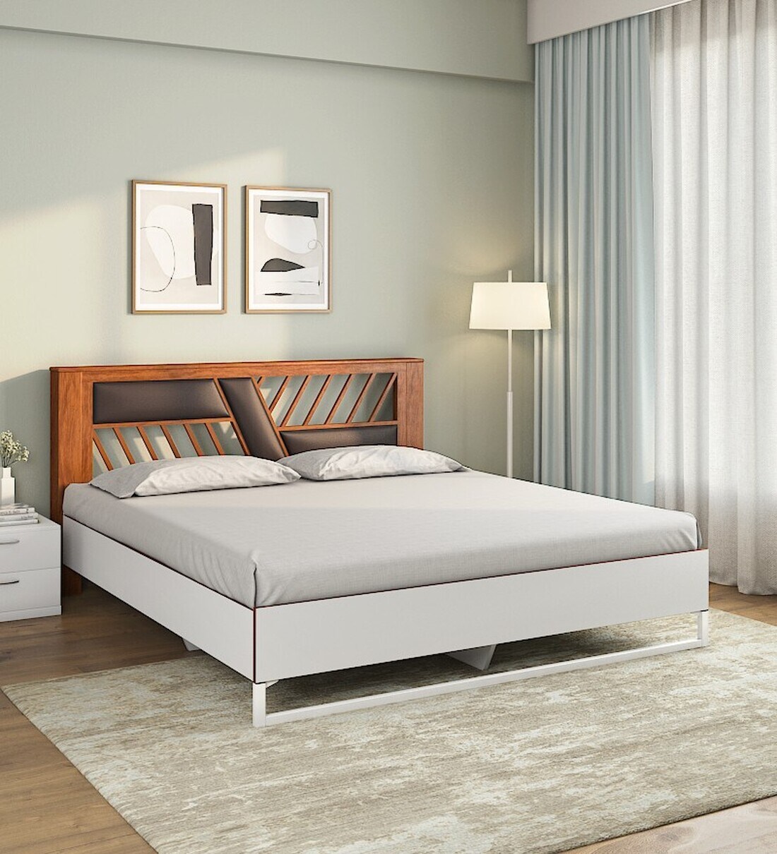 Buy Zion Meta Queen Size Bed in White Finish at 58% OFF by Nilkamal ...